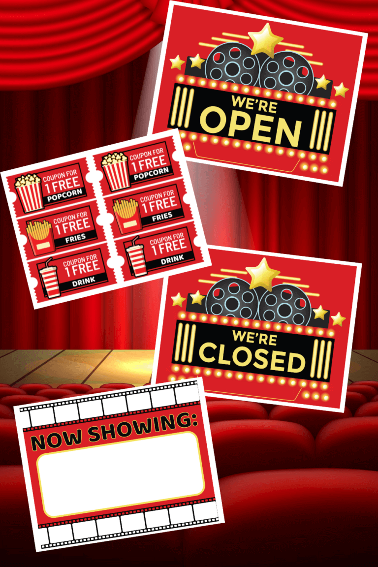 Download FREE Preschool Pretend Play Movie Theater Printables Bundle ...