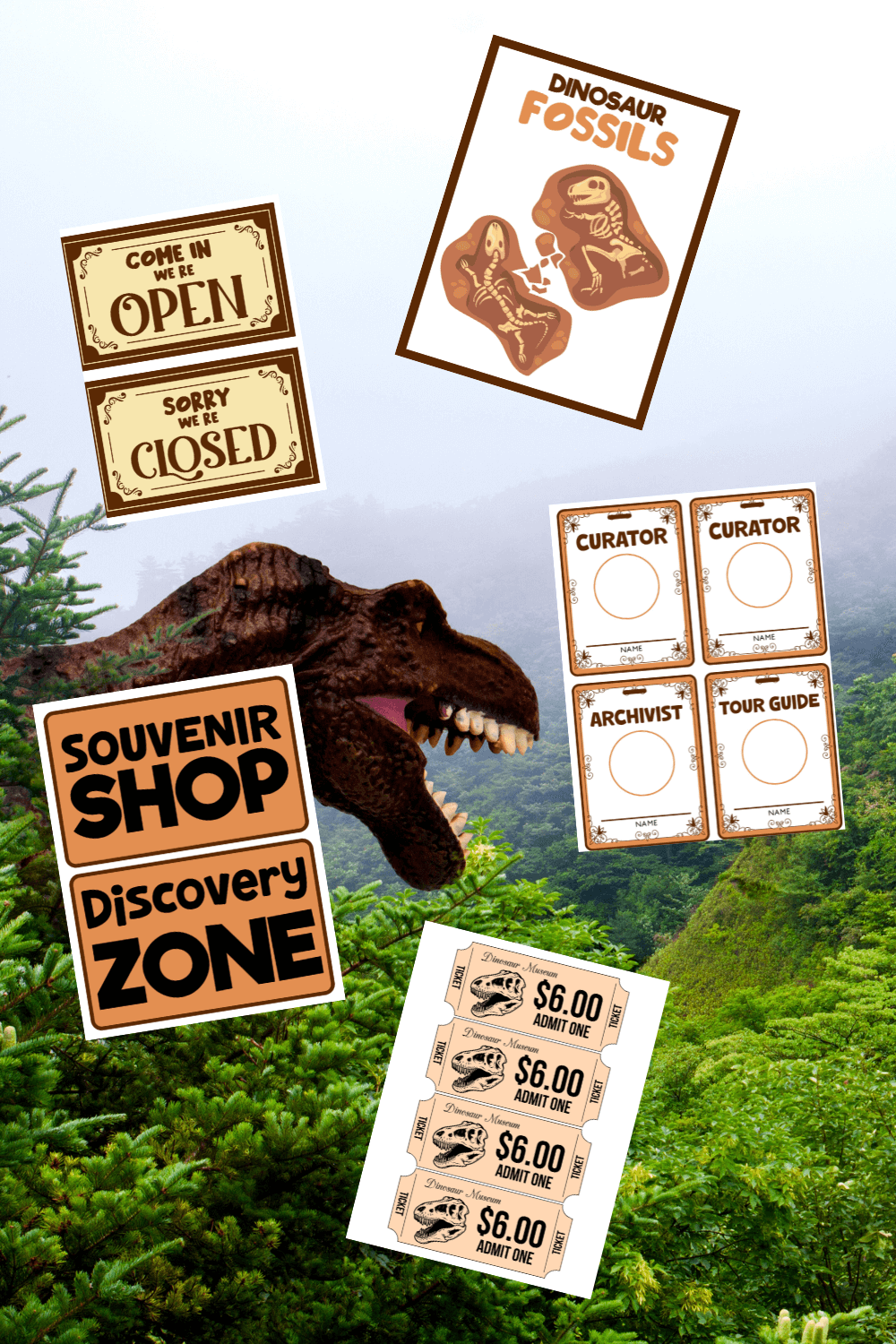Download FREE Preschool Pretend Play Dinosaur Museum Printables Bundle ...