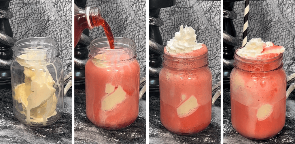 Let's make Halloween Vampire Ice Cream Floats | The TipToe Fairy