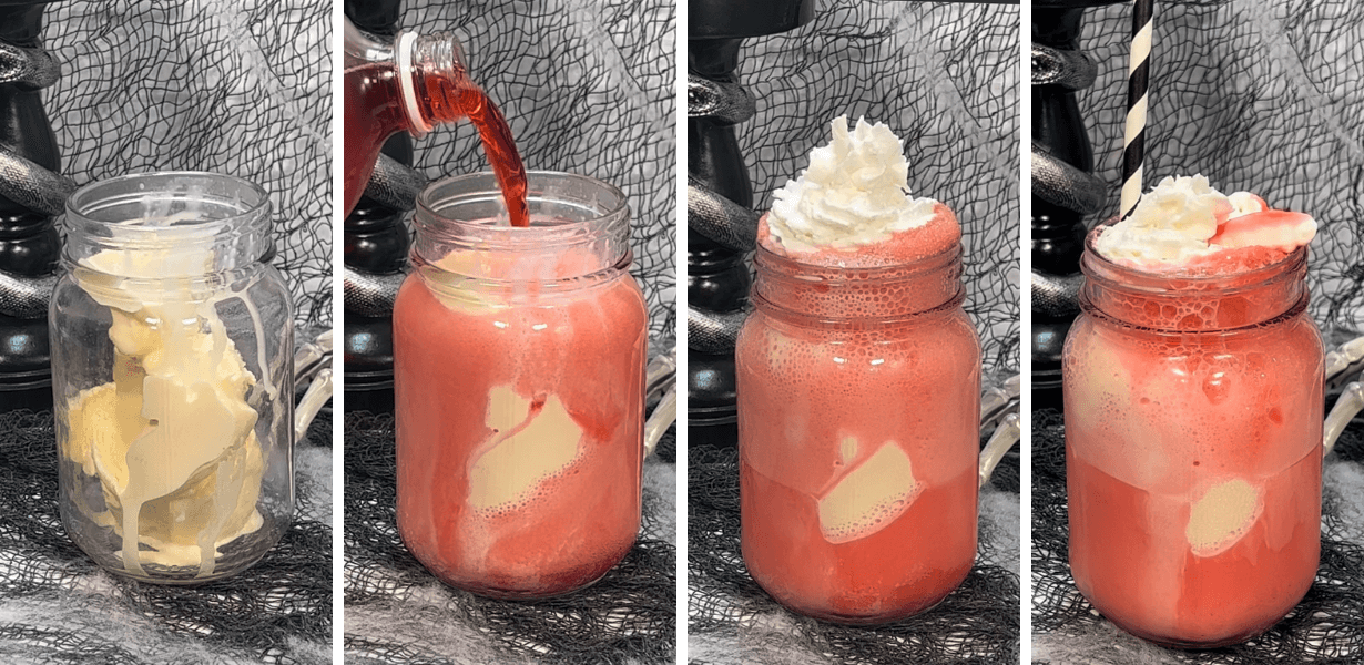 Let's make Halloween Vampire Ice Cream Floats | The TipToe Fairy