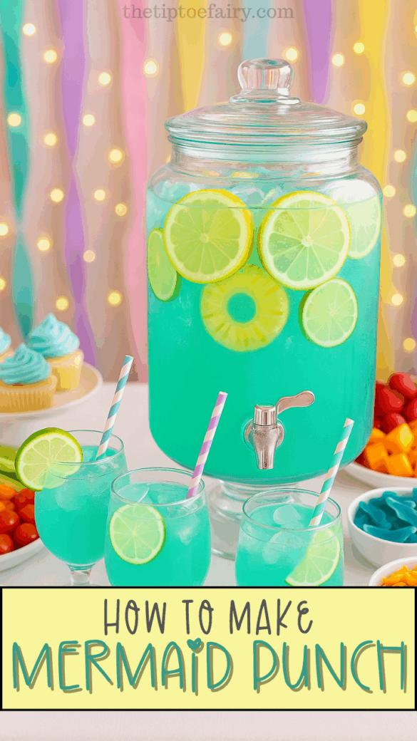 How to make an Easy Mermaid Punch Recipe for Parties | The TipToe Fairy