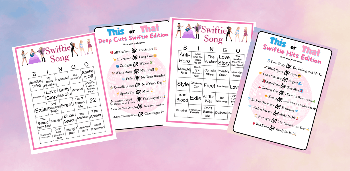 Free Fun Taylor Swift Party Games to Download | The TipToe Fairy