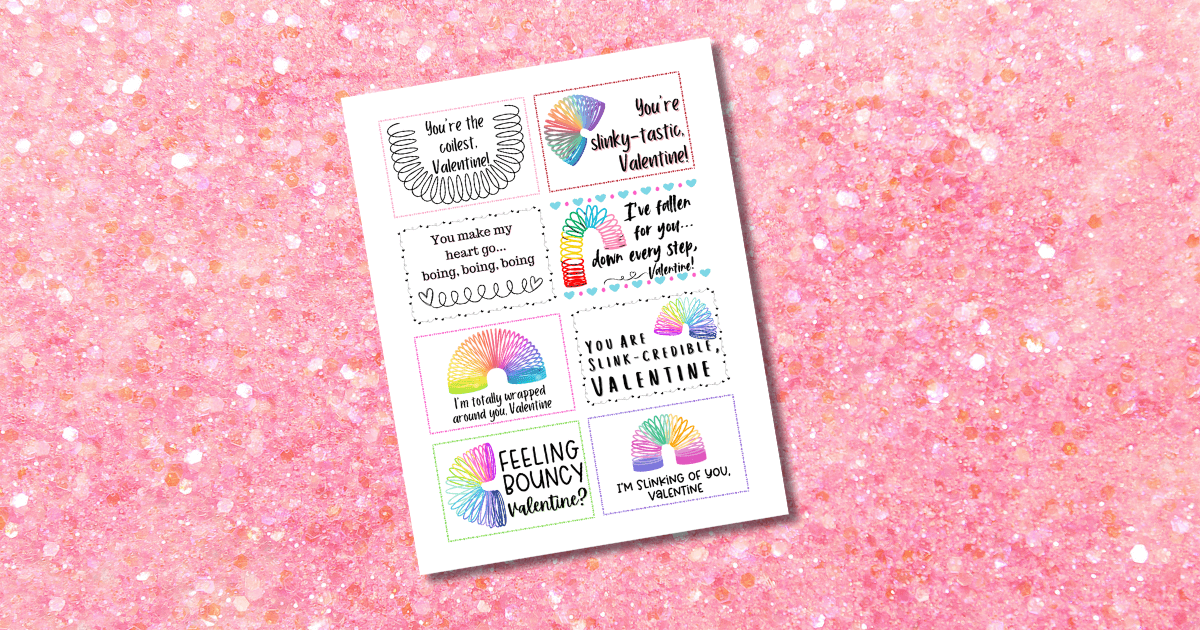 FREE Printable Slinky Valentines | The TipToe Fairy